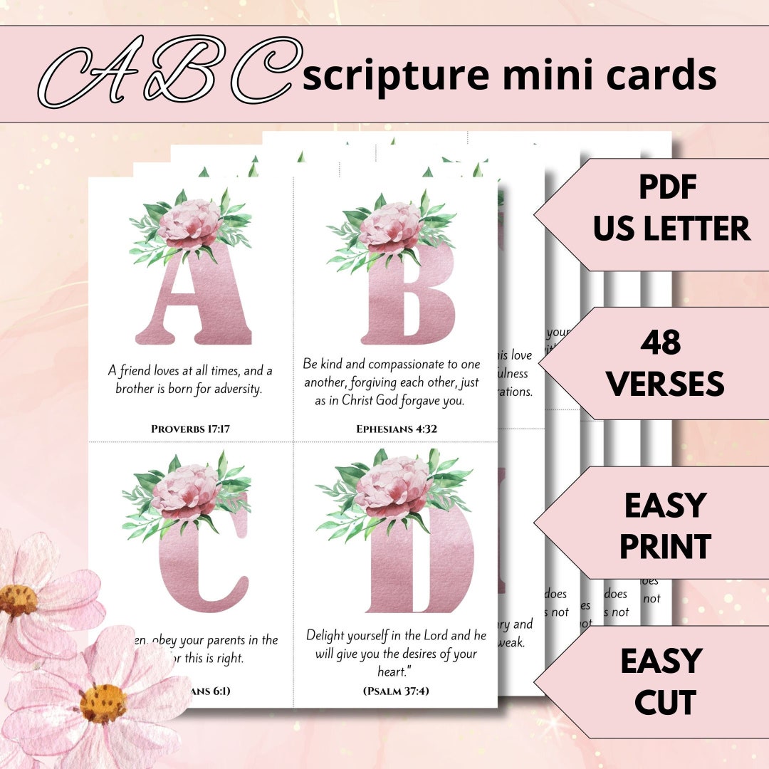 Bible Verse Cards Kids Bible Study Colorful Printable Bible Games Kids ...