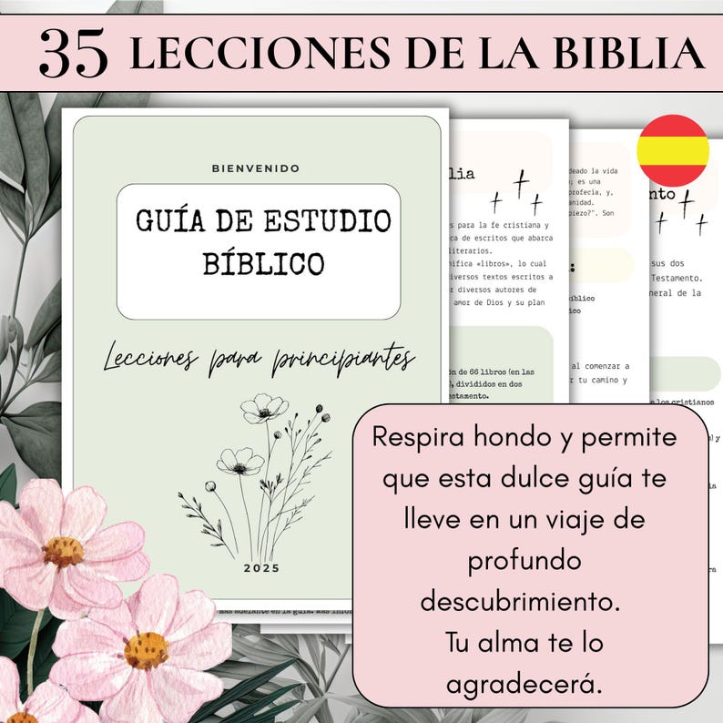 Spanish Bible Study Guide Printable Gift for First Communion Bible ...