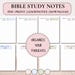 Bible Notes Template, Bible Study Sheets, Bible Verses Bible Journal ...