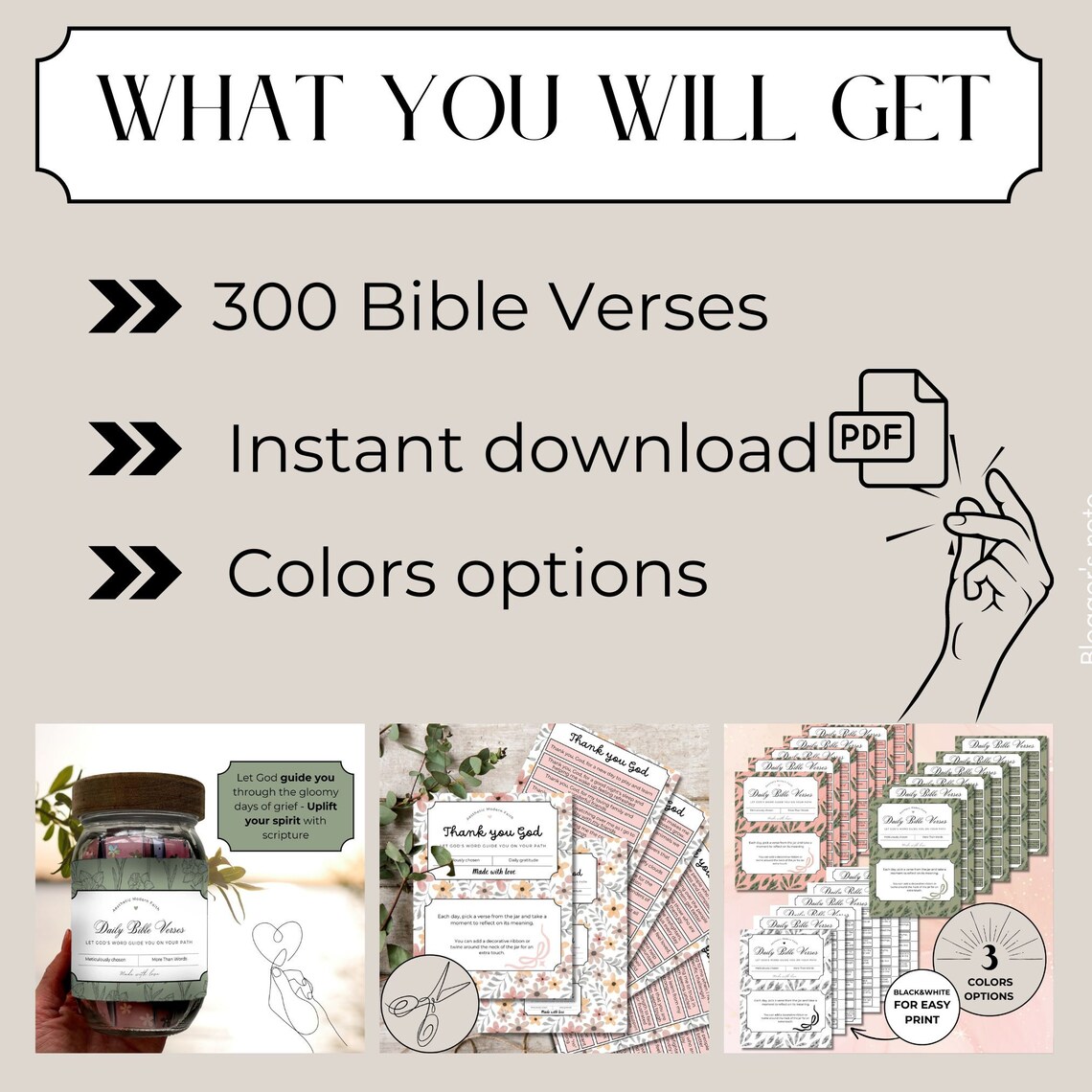 BUNDLE Prayer Jar Printable, Scripture Jar, the Hope Jar Bible Verses ...