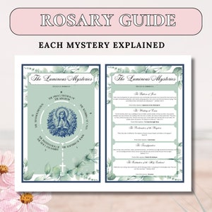 Devotional Catholic Rosary Prayer Guide Prayer Board Kit Printable ...