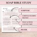 SOAP Bible, Bible Verse Mapping, Devotional Template, Soap Bible Study ...