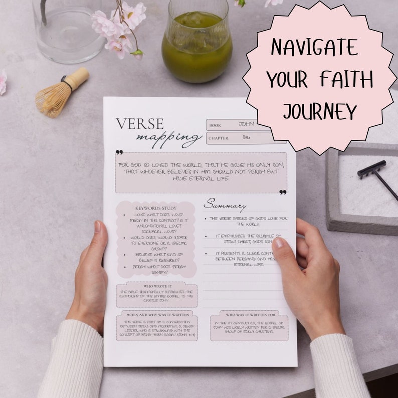 Bible Verse Mapping Printable Bible Study Supplies Bible Mapping ...