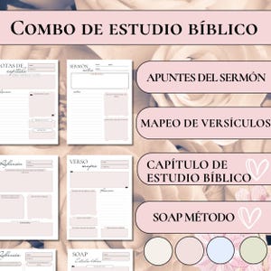 Combo De Estudio Bíblico Spanish Bible Study Bundle Verse Mapping ...