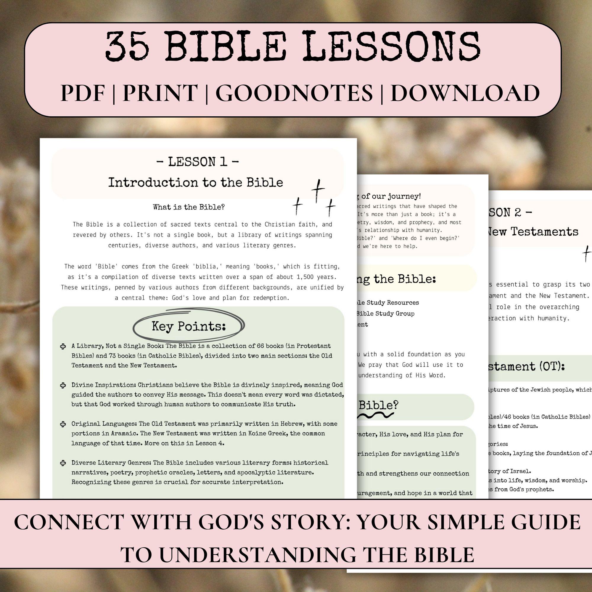 Bible Made Simple Beginner Bible Study Printable Bible Guide Template ...