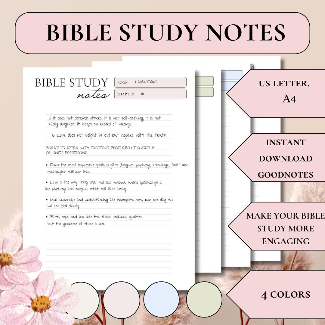 Bible Notes Template, Bible Study Sheets, Bible Verses Bible Journal ...