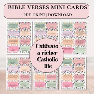 Flower Bible Verse Cards, Printable Bible Scriptures, Colorful Bible ...