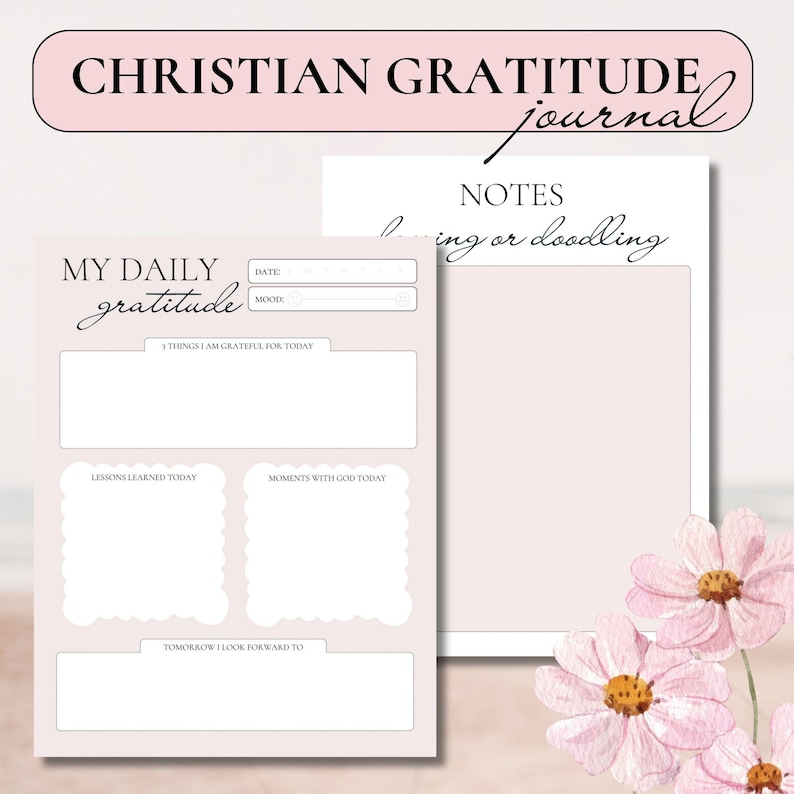 DAILY GRATITUDE Christian Digital Gratitude Goodnotes Junk Journal ...