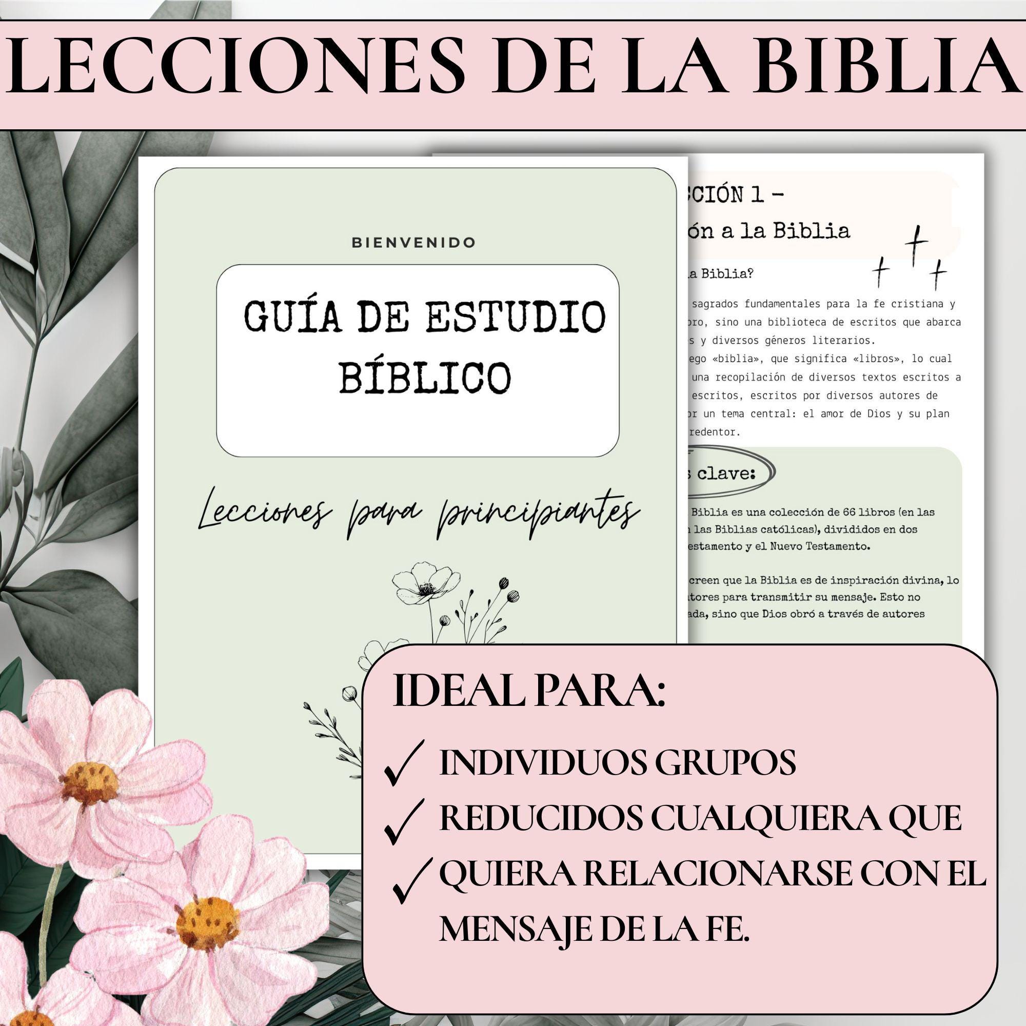 Spanish Bible Study Guide Printable Gift for First Communion Bible ...