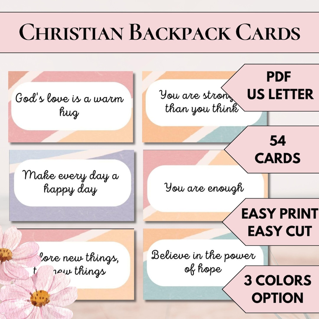 Backpack Blessing Tags, Jesus Loves You, Hearing God Kids, Christian ...