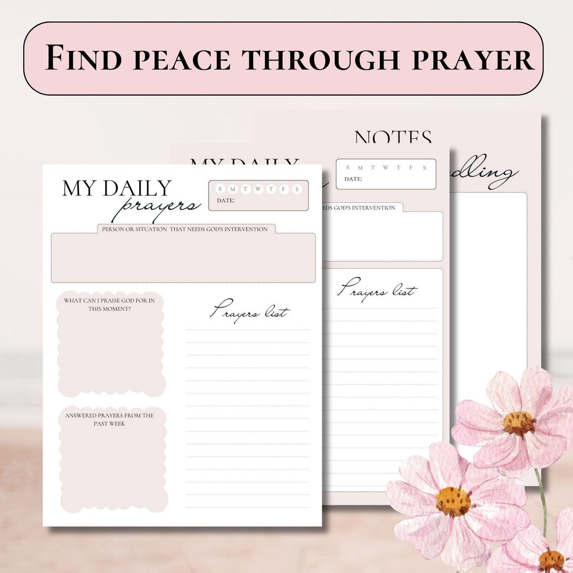 DAILY PRAYER Printable, Printable Morning Devotional Prayer Tool ...