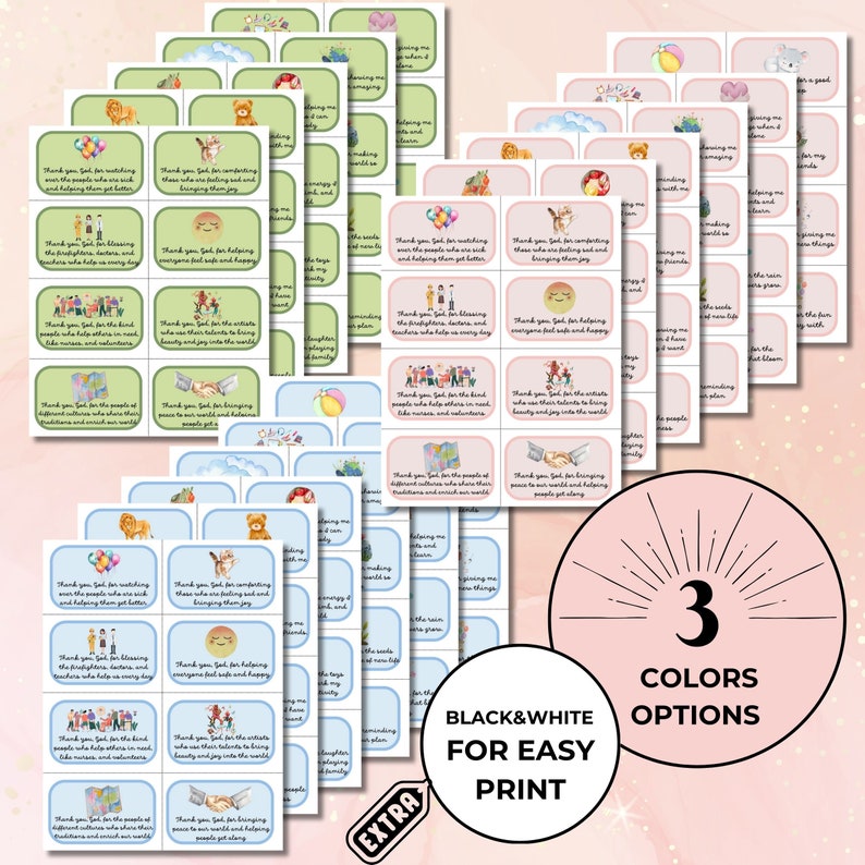 Bible Flash Cards for Kids Printable Bible Scriptures Printable Bible ...