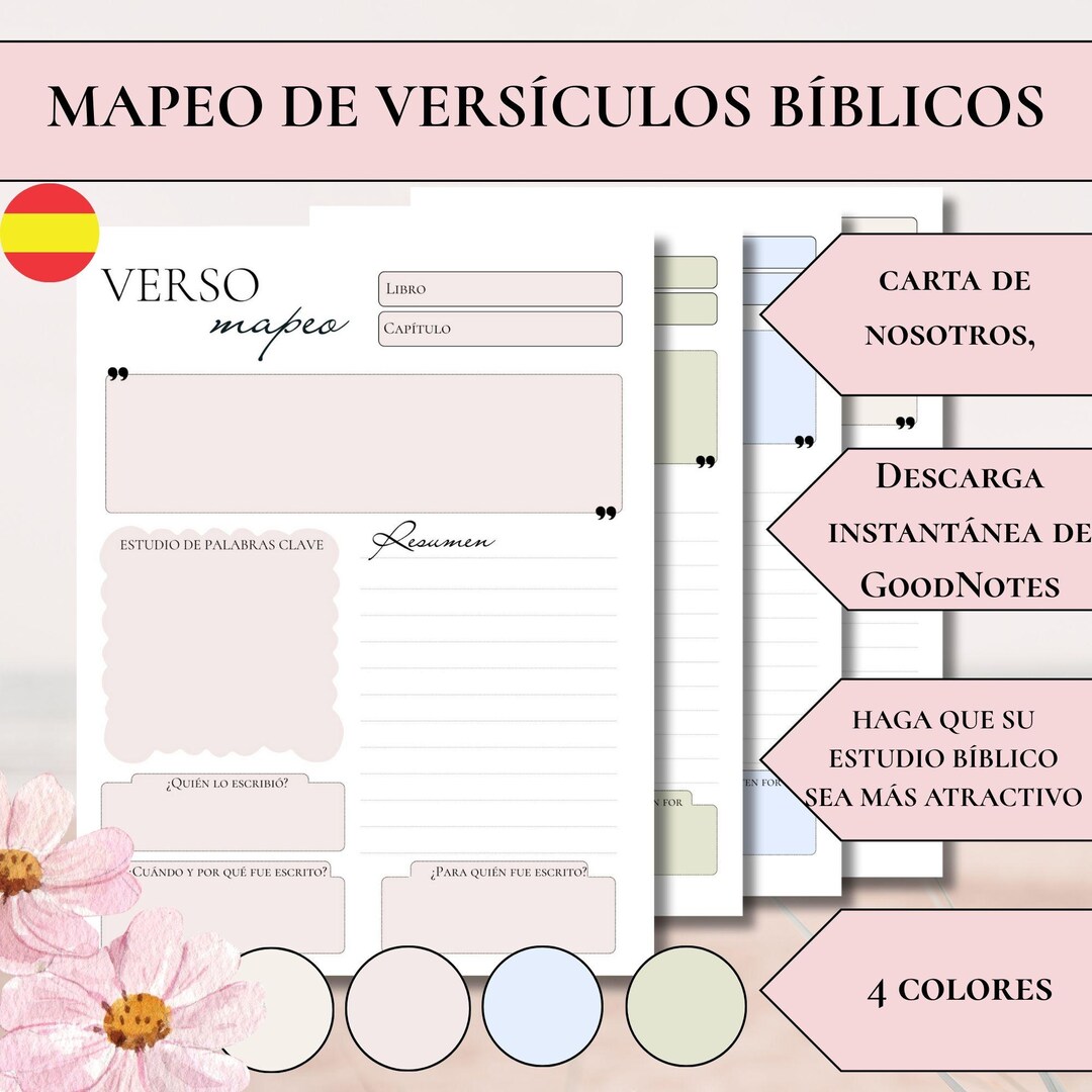 Bible Verse Mapping Spanish Bible Verses Maps Printable Bible Study ...