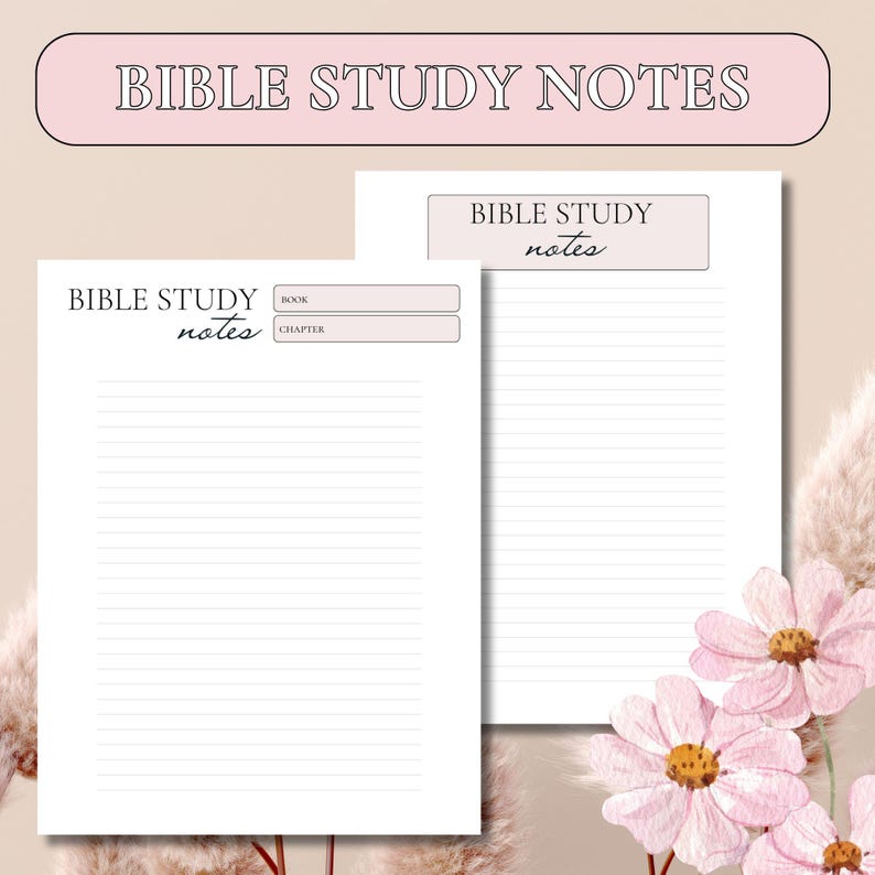 Bible Notes Template Bible Study Sheets Bible Verses Bible Journal Page ...