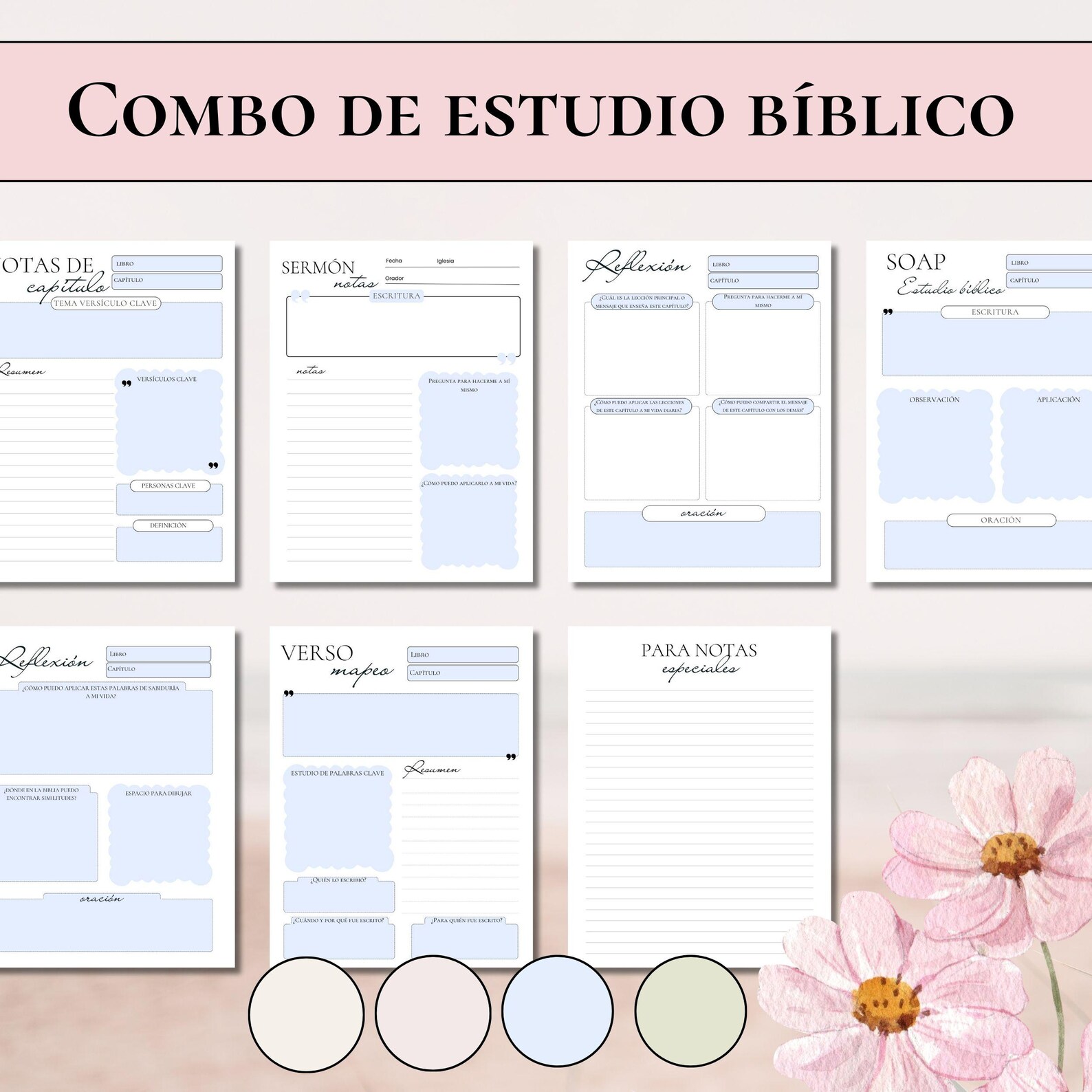 Spanish Bible Study Bundle, Bible Study Resource, Bible Study Printable ...