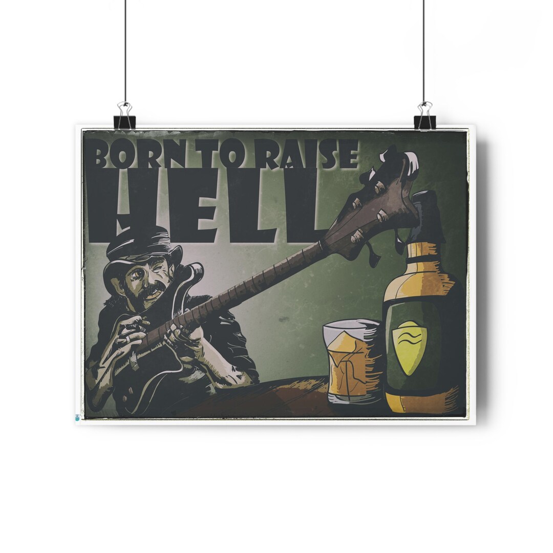 Motorhead Lemmy Giclée Art Print, Music Wall Decor, Rock and Roll ...