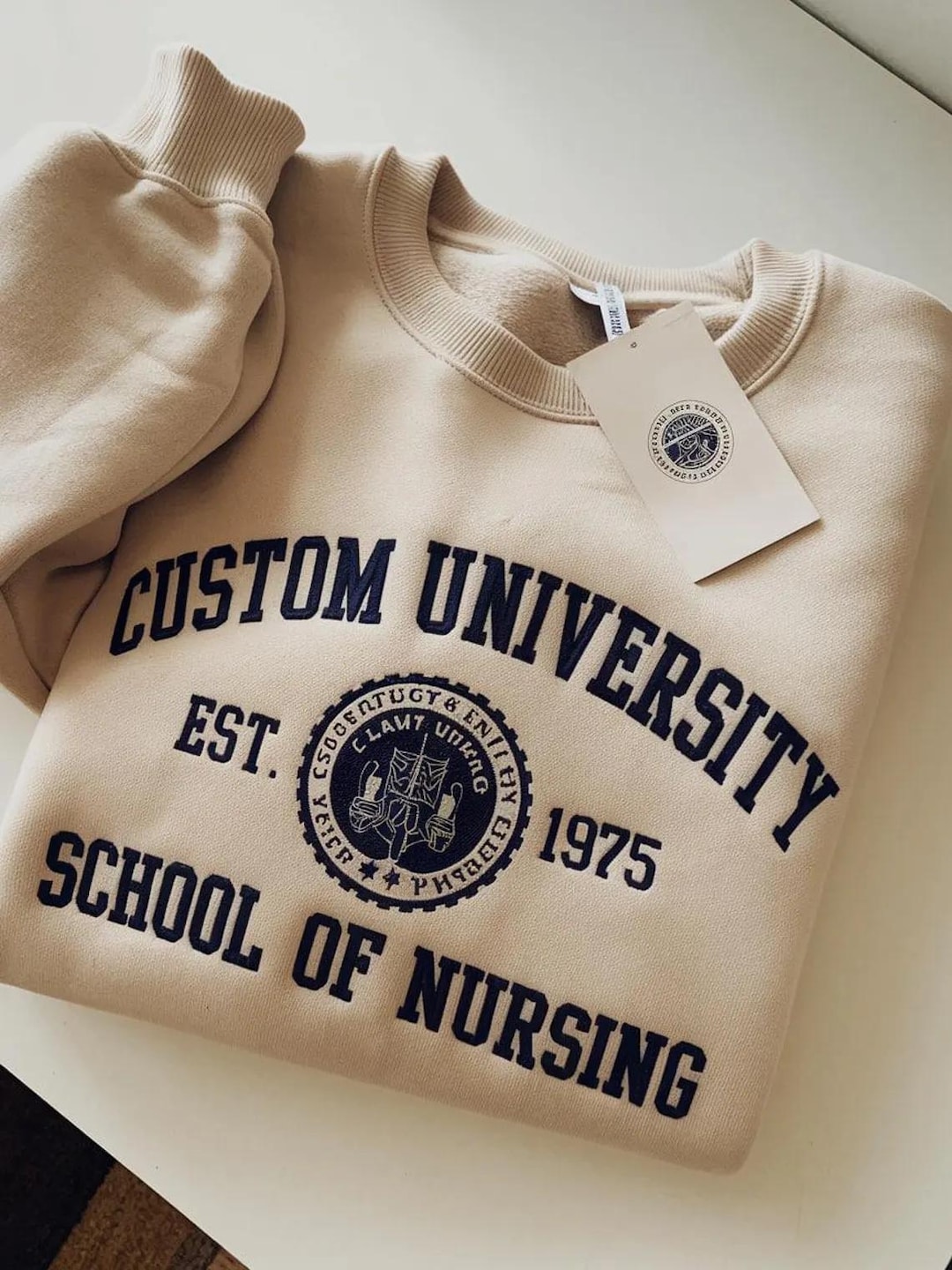 Custom Embroidered University Sweatshirt, College Crewneck - Etsy