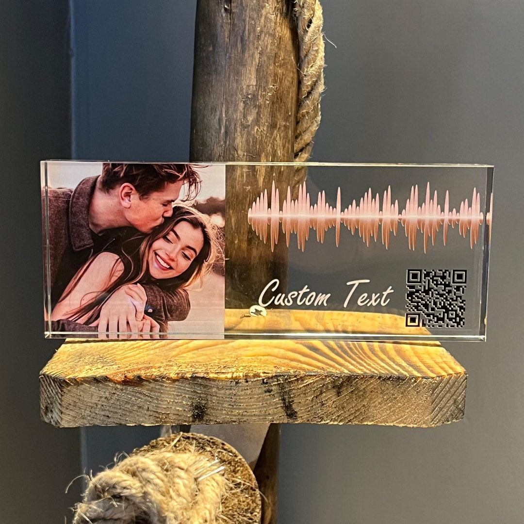 Soundwave Art QR Code, Song Plaque Custom, Sound Wave With QR Code ...