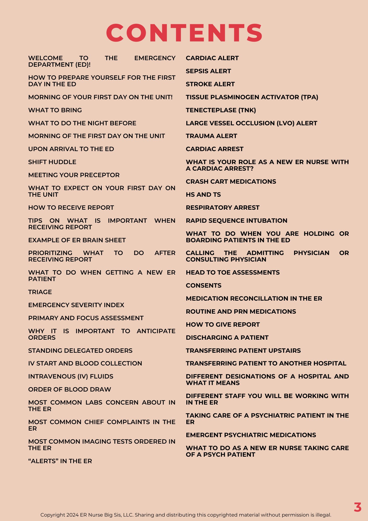 New Emergency Room (ER) Nurse Guide *digital PDF Only* - Etsy