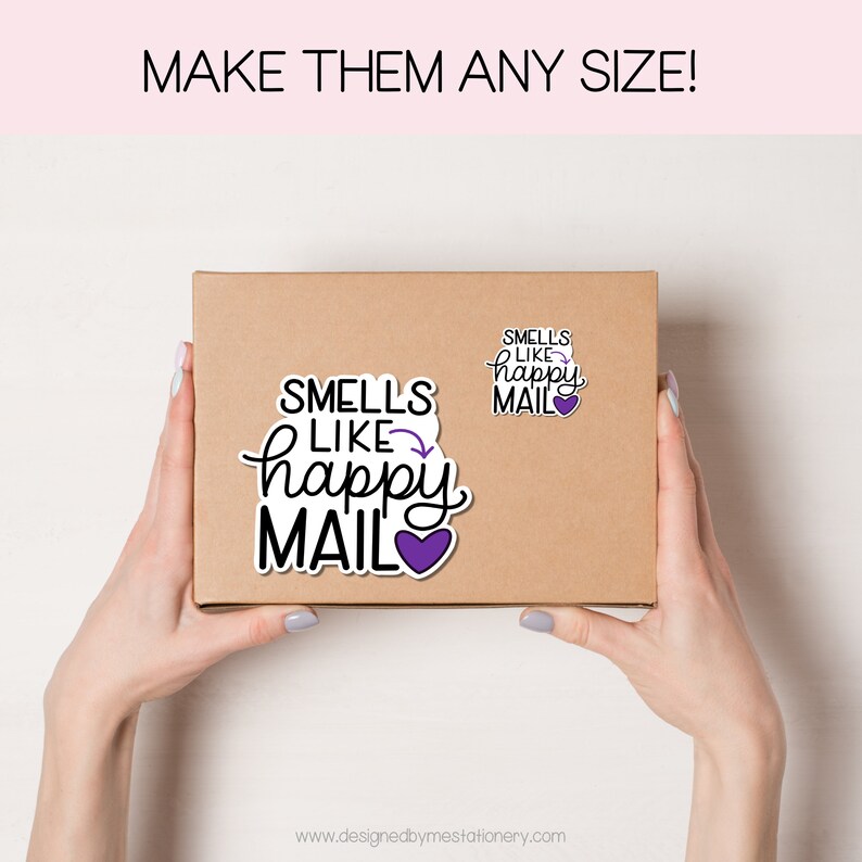 Smells Like Happy Mail Sticker SVG Wax Melt Printable | Etsy