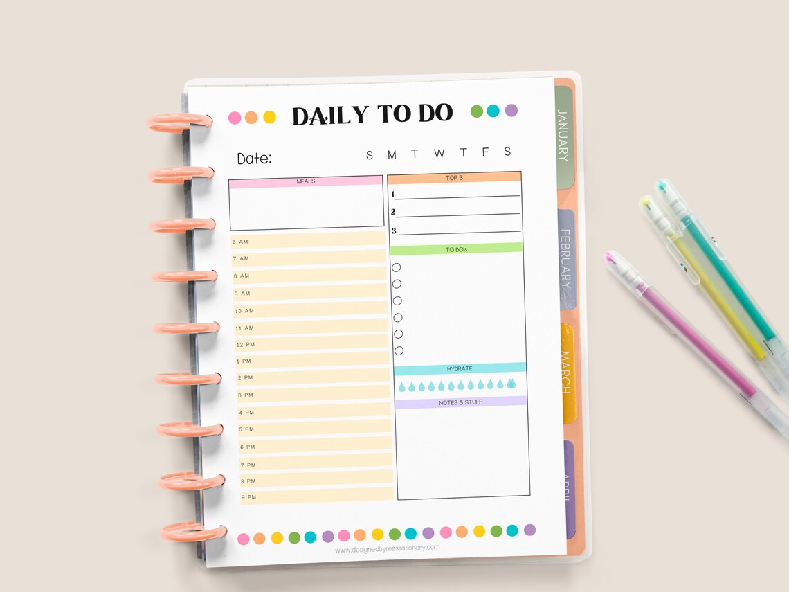 Printable Planner Bundle Undated Yearly Digital Planner - Etsy
