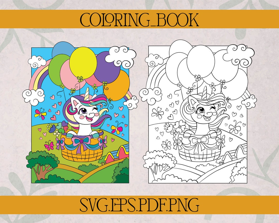 Coloring Book Svg Coloring Book Page Svg Unicorn Painting Svg Kids ...
