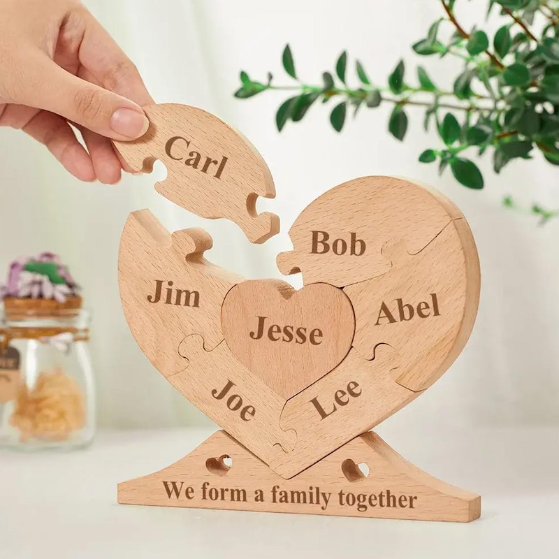 Wood Heart Puzzle - Etsy