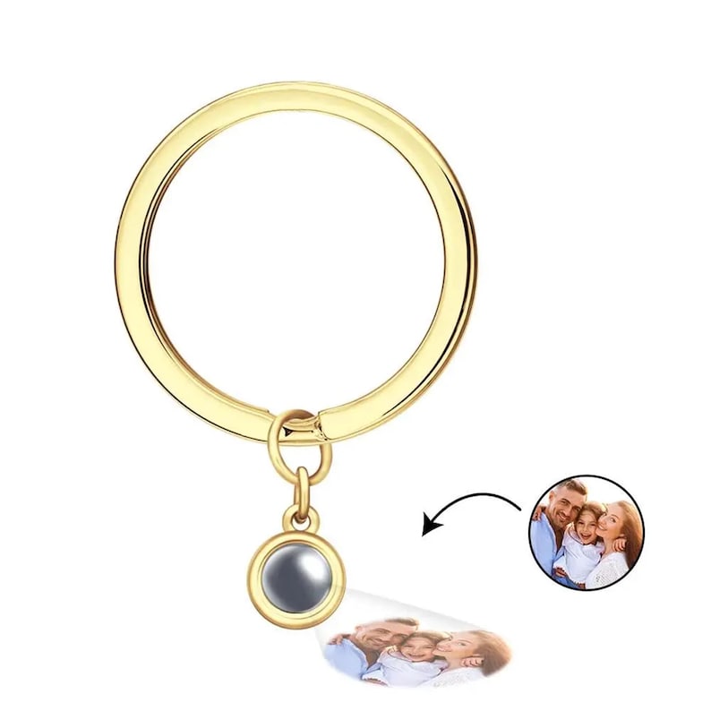 Round Custom Photo Projection Key Chain,personalized Key Ring for ...