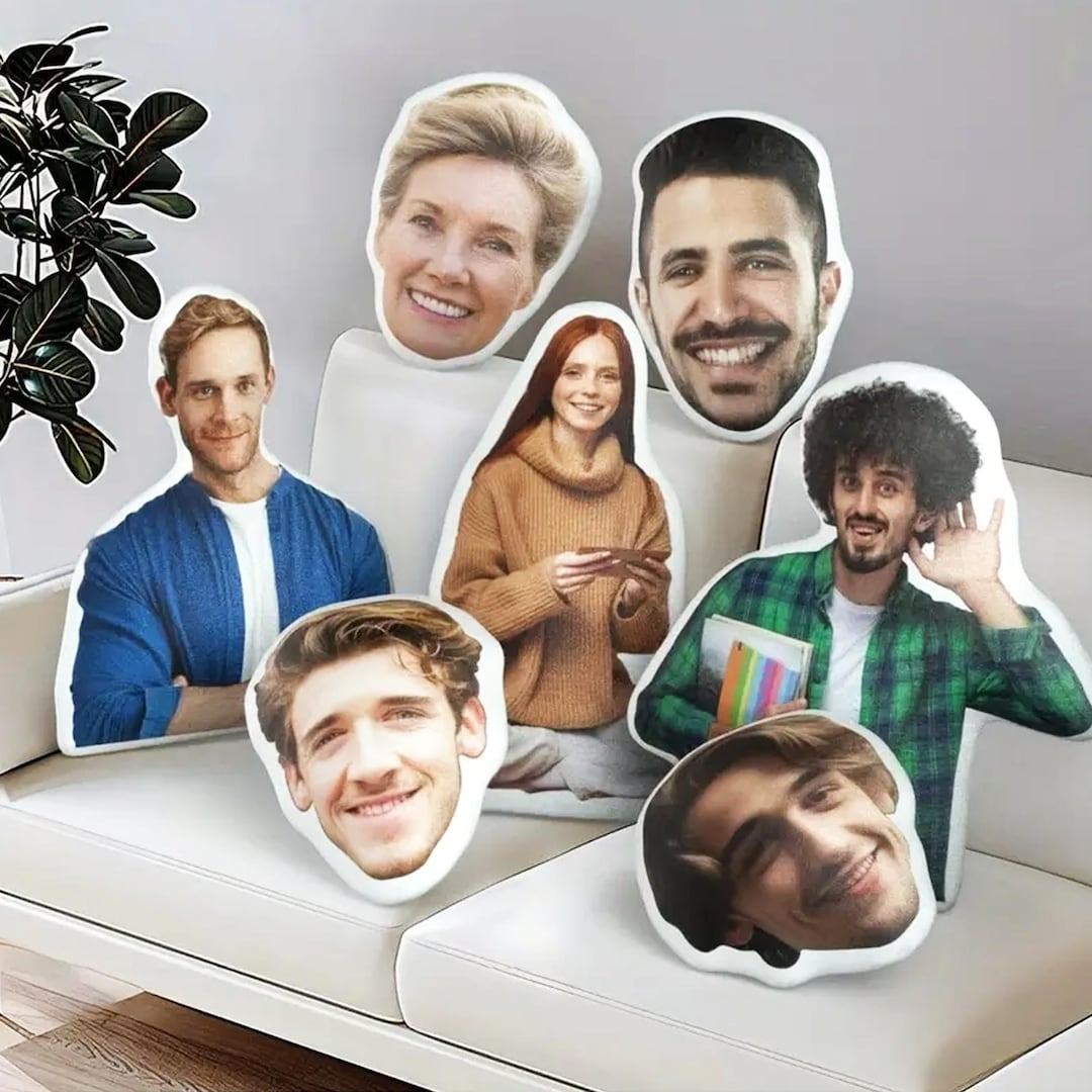 Personalized 3D Face Pillow | Custom Photo Portrait Pillow | Face ...