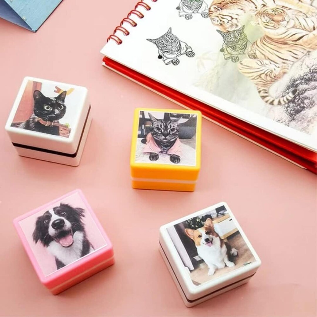 Custom Pet Stamp With Photo - Personalized Self Inking Stamp Gifts for ...