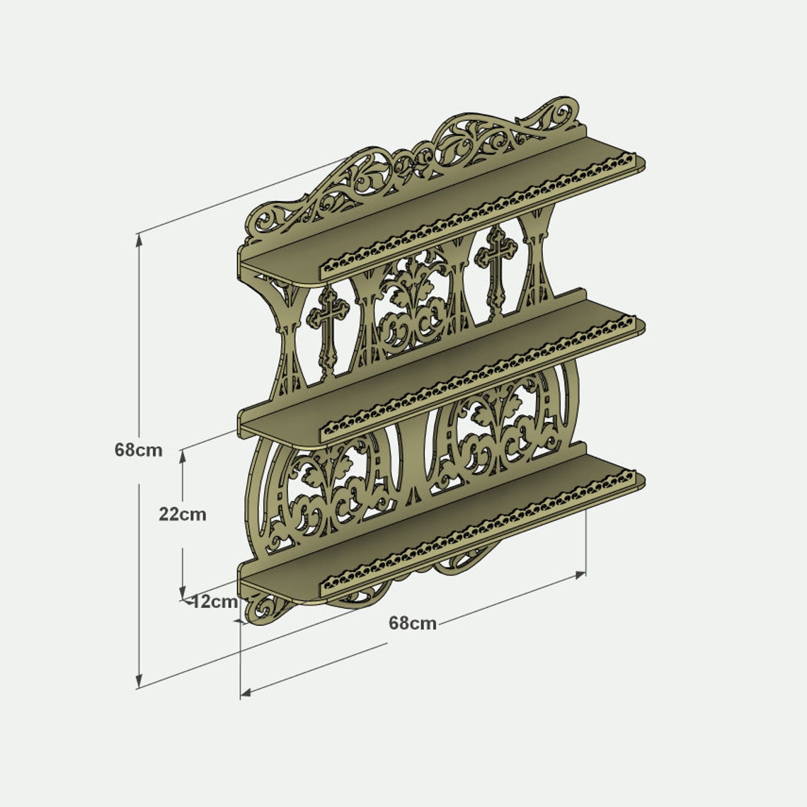 Straight Icon Shelf, Laser Cut Layout - Etsy