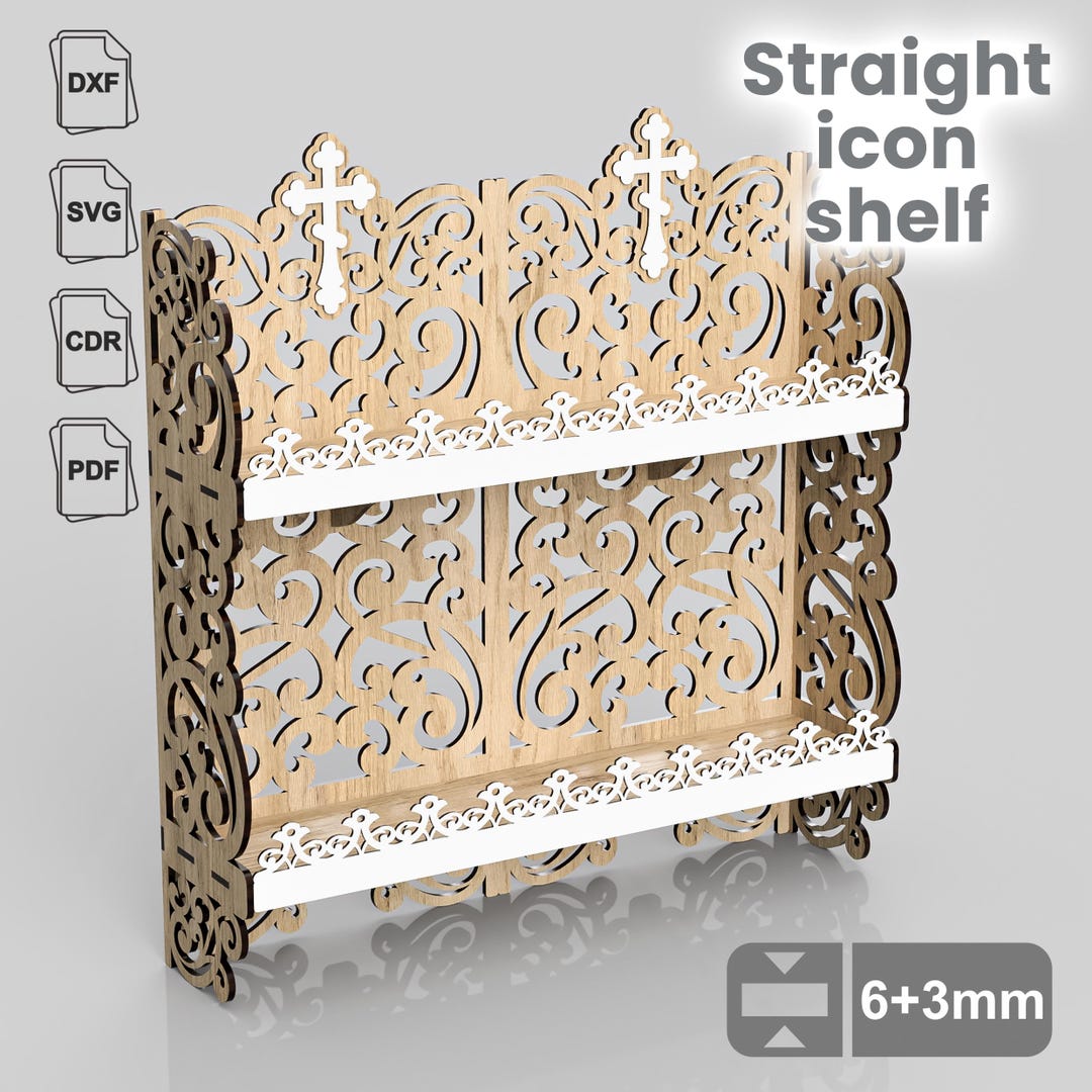 Straight Icon Shelf, Laser Cutting Layout - Etsy