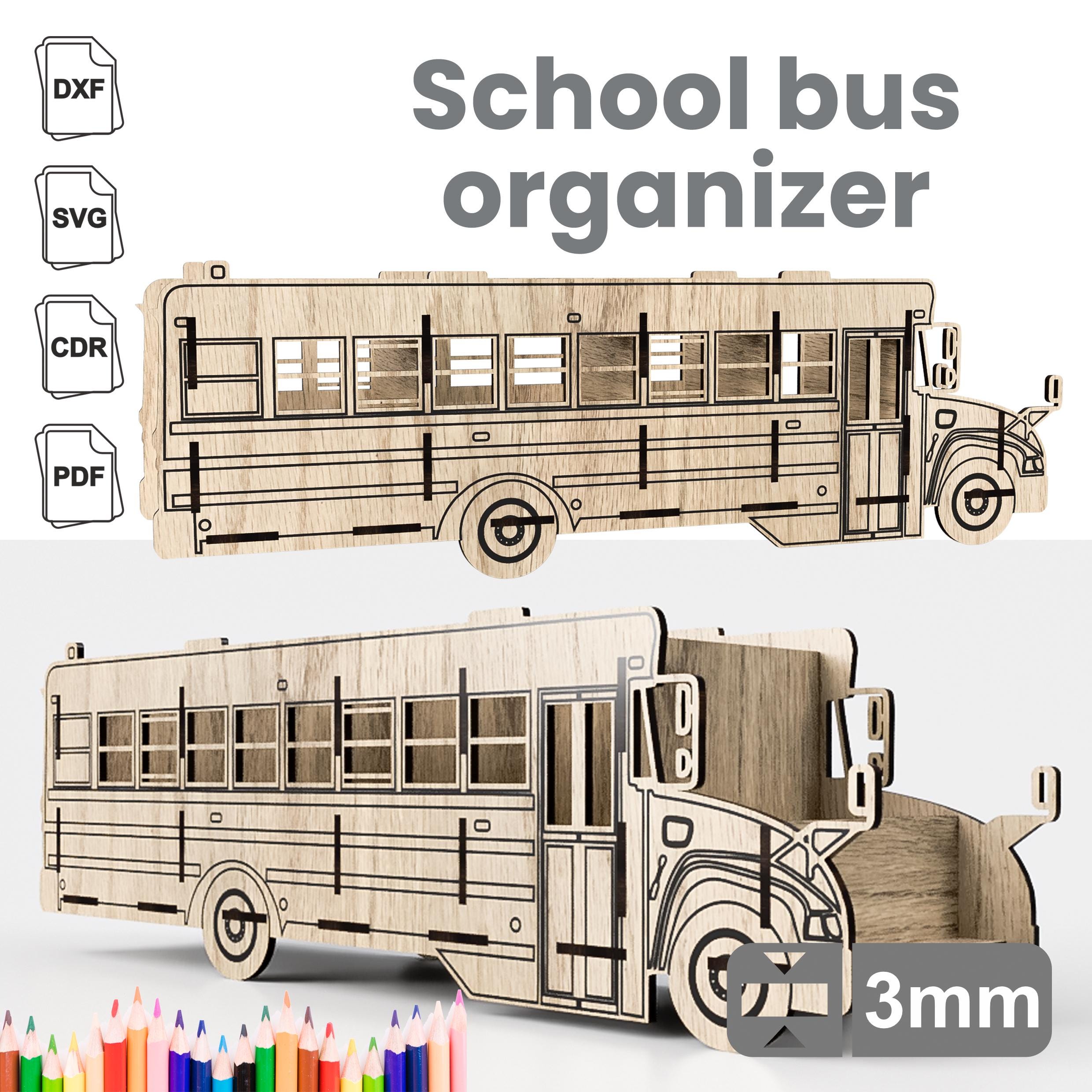 School Bus Organizer, Laser Cutting Layout - Etsy