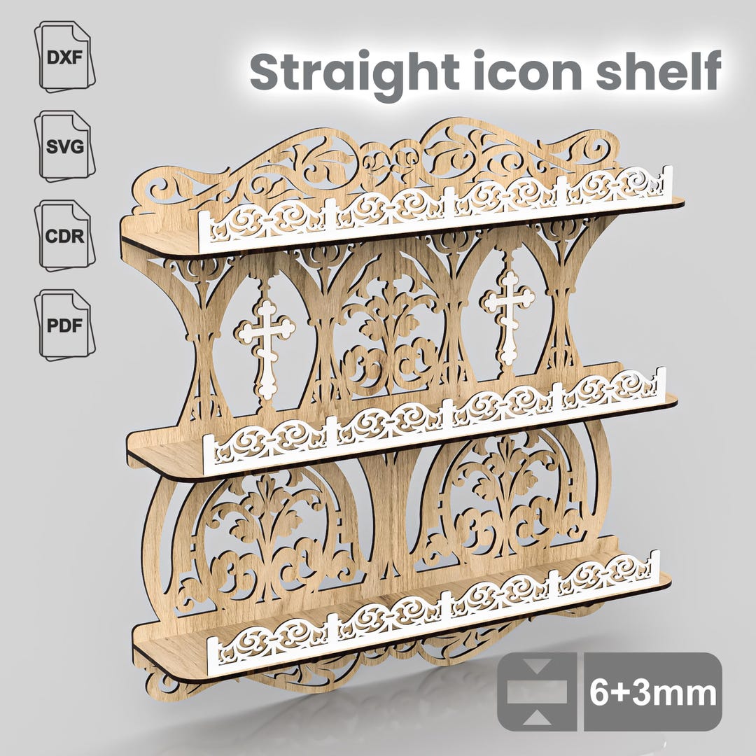 Straight Icon Shelf, Laser Cutting Layout - Etsy