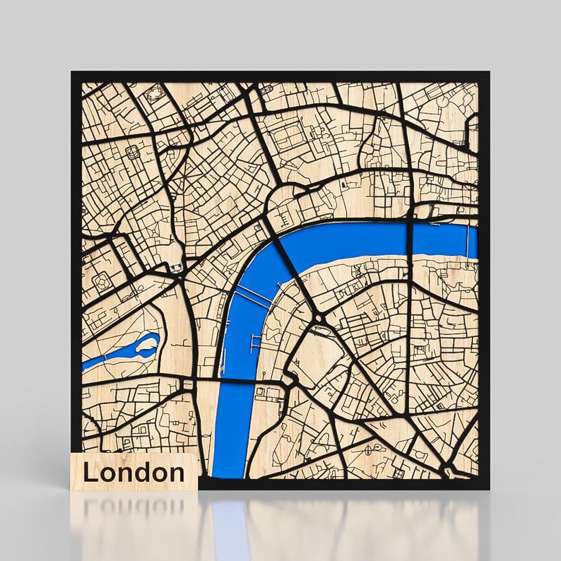 3D Map London, Laser Cutting Layout - Etsy