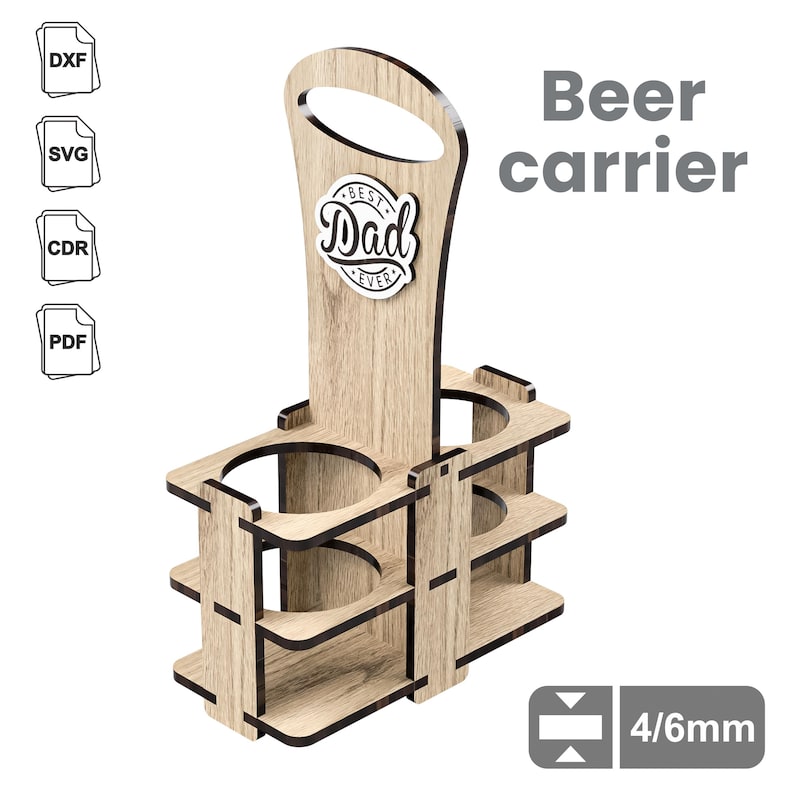 Beer Carrier, Laser Cutting Layout - Etsy