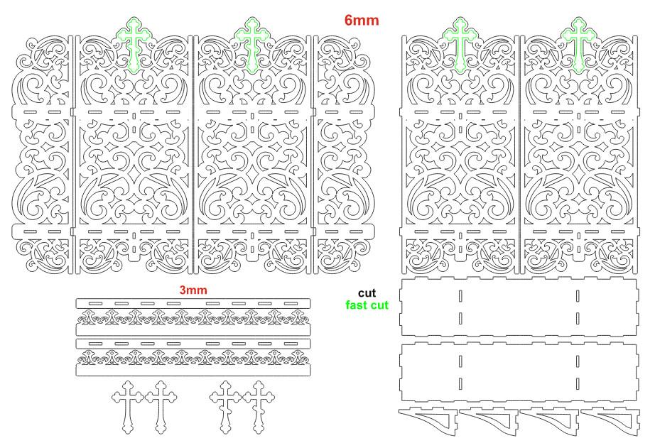 Straight Icon Shelf, Laser Cutting Layout - Etsy