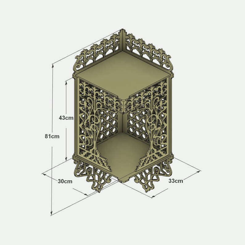 Corner Shelf for Icons, Laser Cut Layout - Etsy