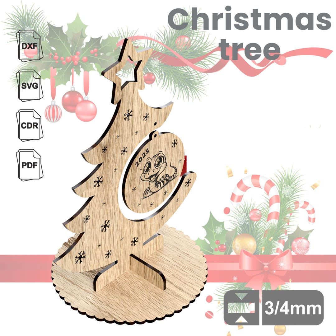 New Year's Tree, Laser Cutting Layout - Etsy