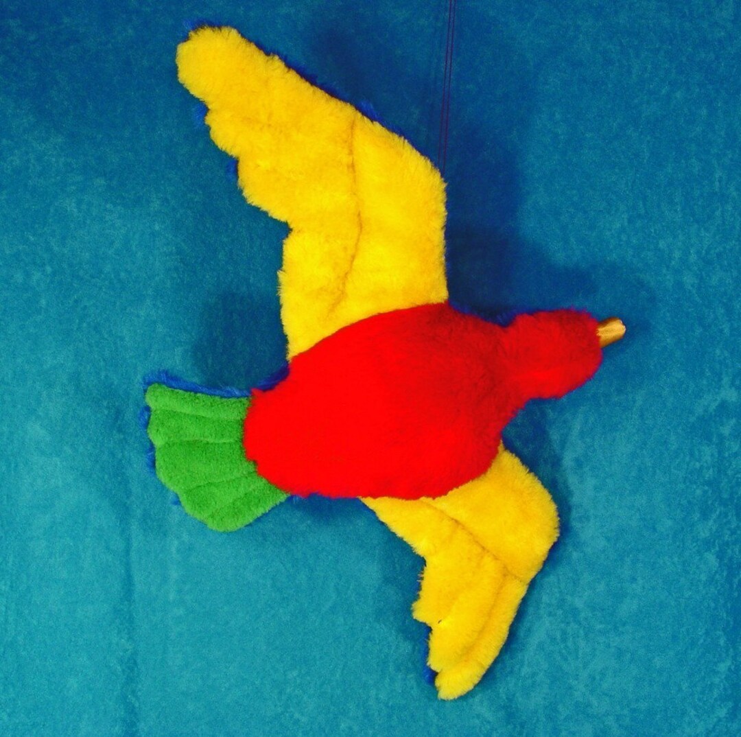Paper Sewing Pattern Make a Flying Rainbow Bird for Childs Room Decor ...