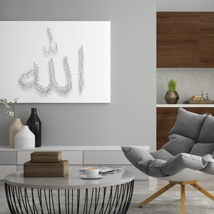 Asma Ul Husna Arabic Calligraphy Black and White Islamic Wall Art Names ...