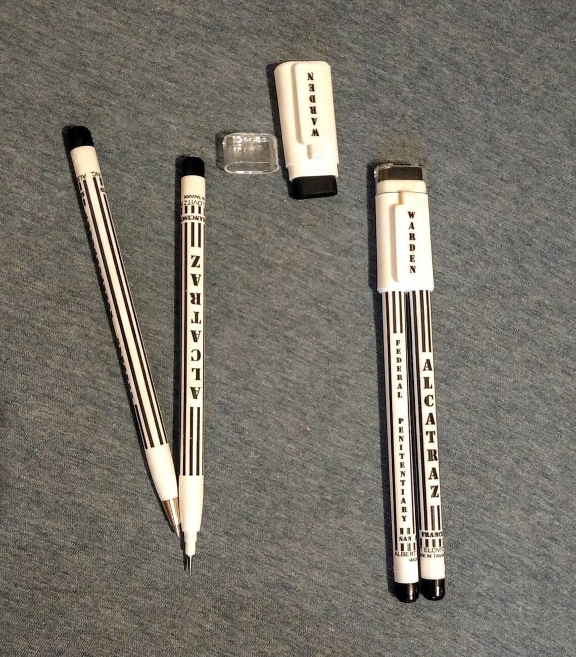Alcatraz Souvenir Prison Memorabilia Pencil and Pen Set. Collector's ...