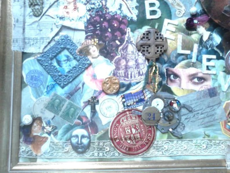 Altered-art Assemblage Decoupaged Belle Époque Wine & Mask - Etsy