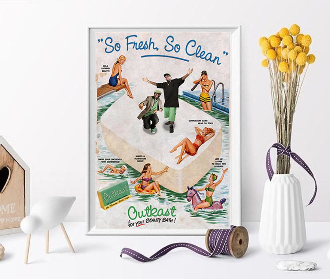 Outkast so Fresh, so Clean Vintage Poster, Retro Poster , Home Living ...