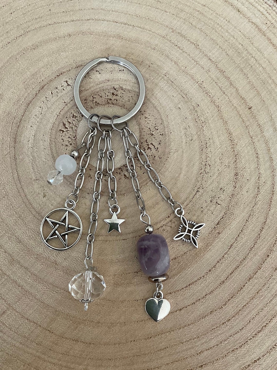 Protection, Grounding, Calming Key Ring. Talisman. Handbag Charm - Etsy