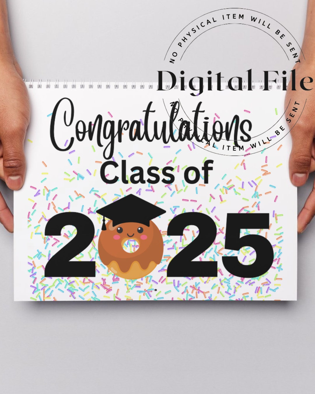 Custom Digital Download, Donut Graduation Party, Congratulations ...