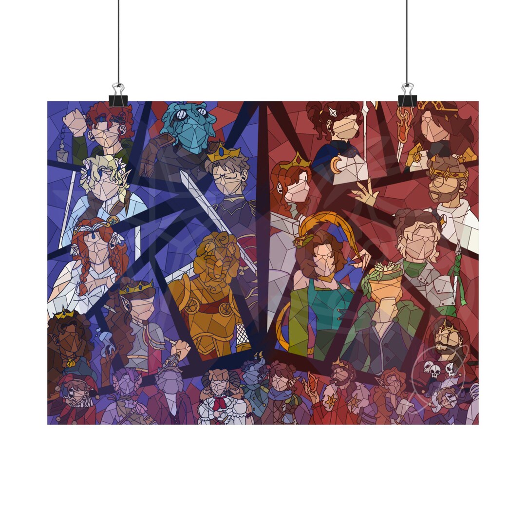Bannerfall SMP Stained-glass Print - Etsy