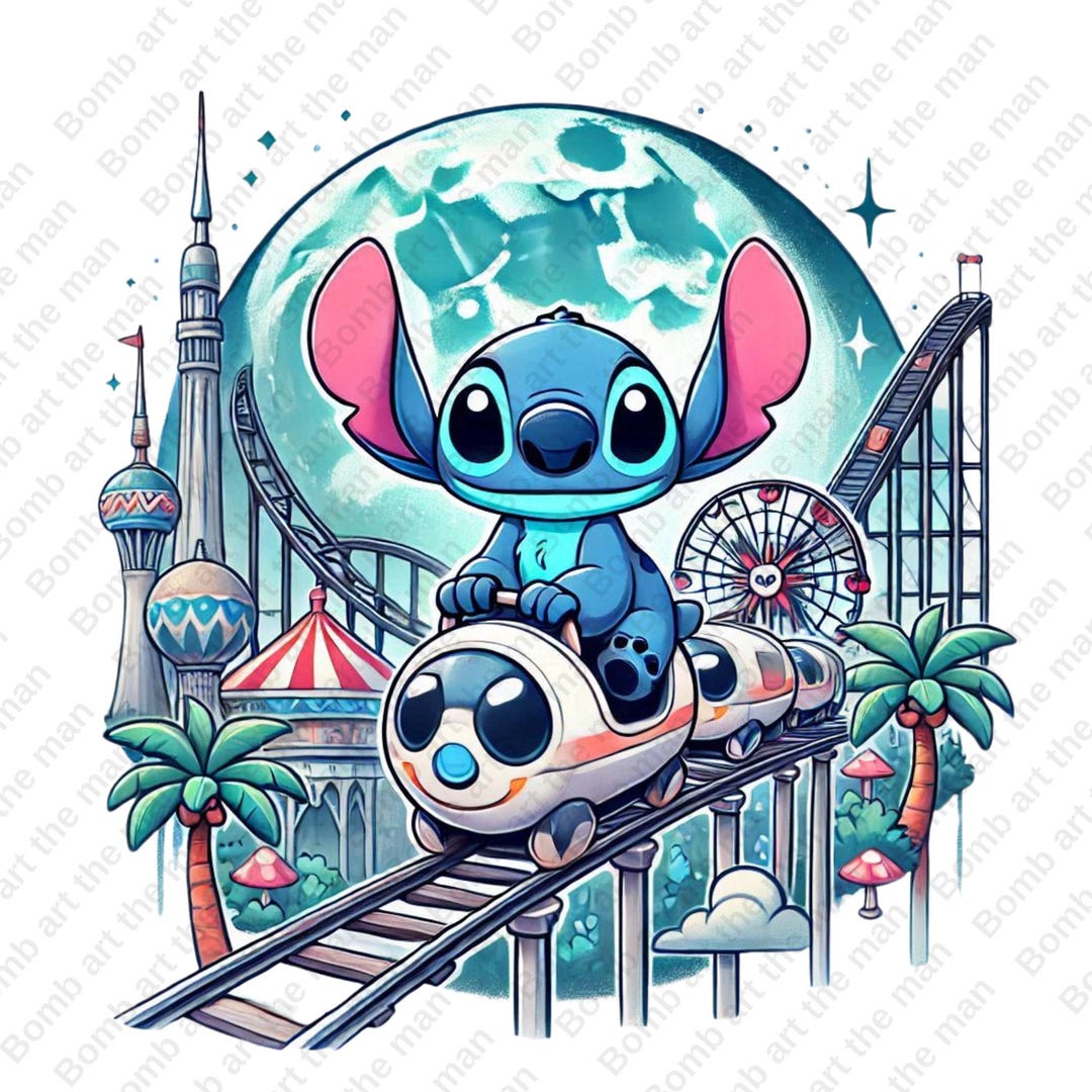 Stitch at the Amusement Park, Cute Stitch Clipart, Stitch Png ...
