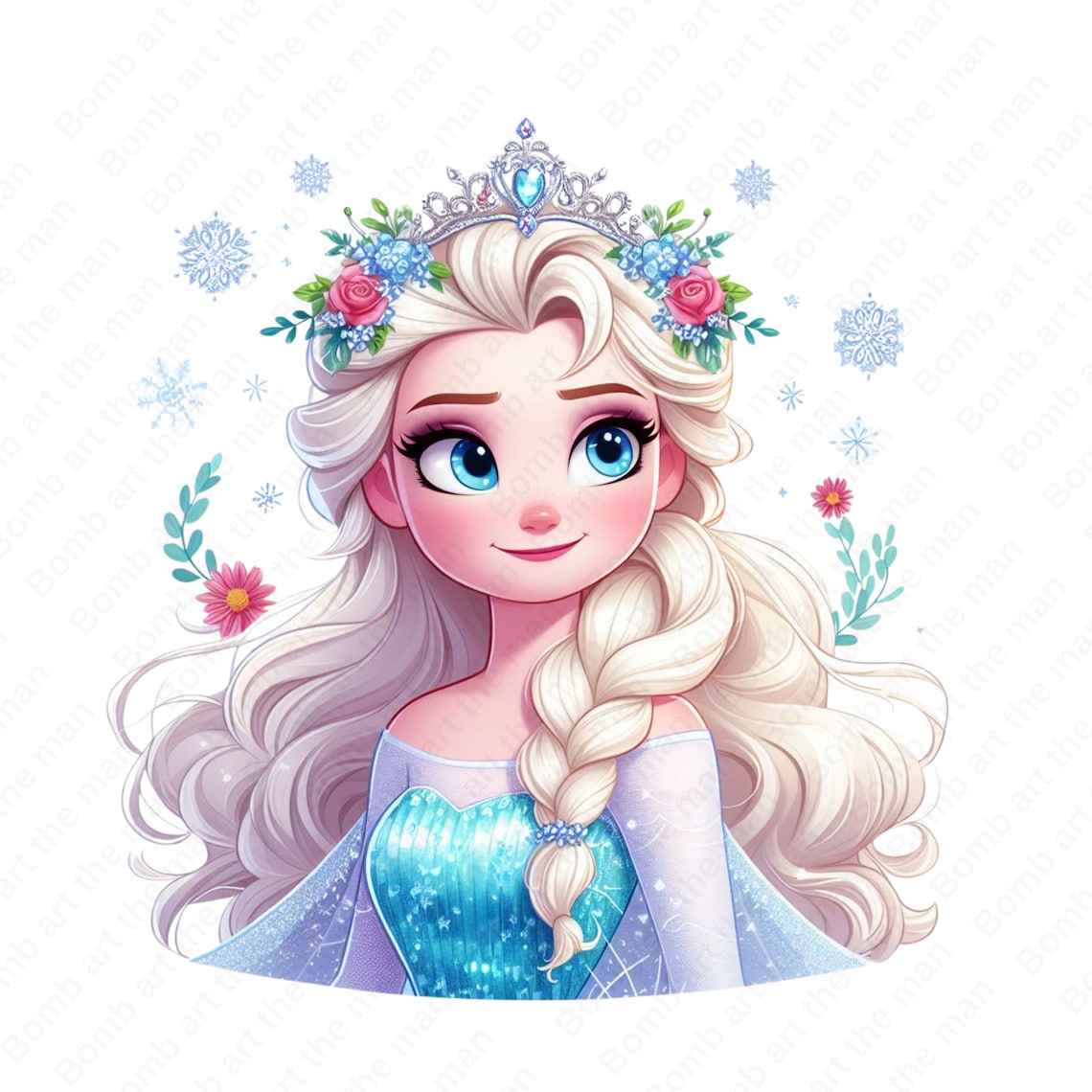 Frozen Princess Clipart, Princess Elsa Clipart, Elsa Png, Instant ...
