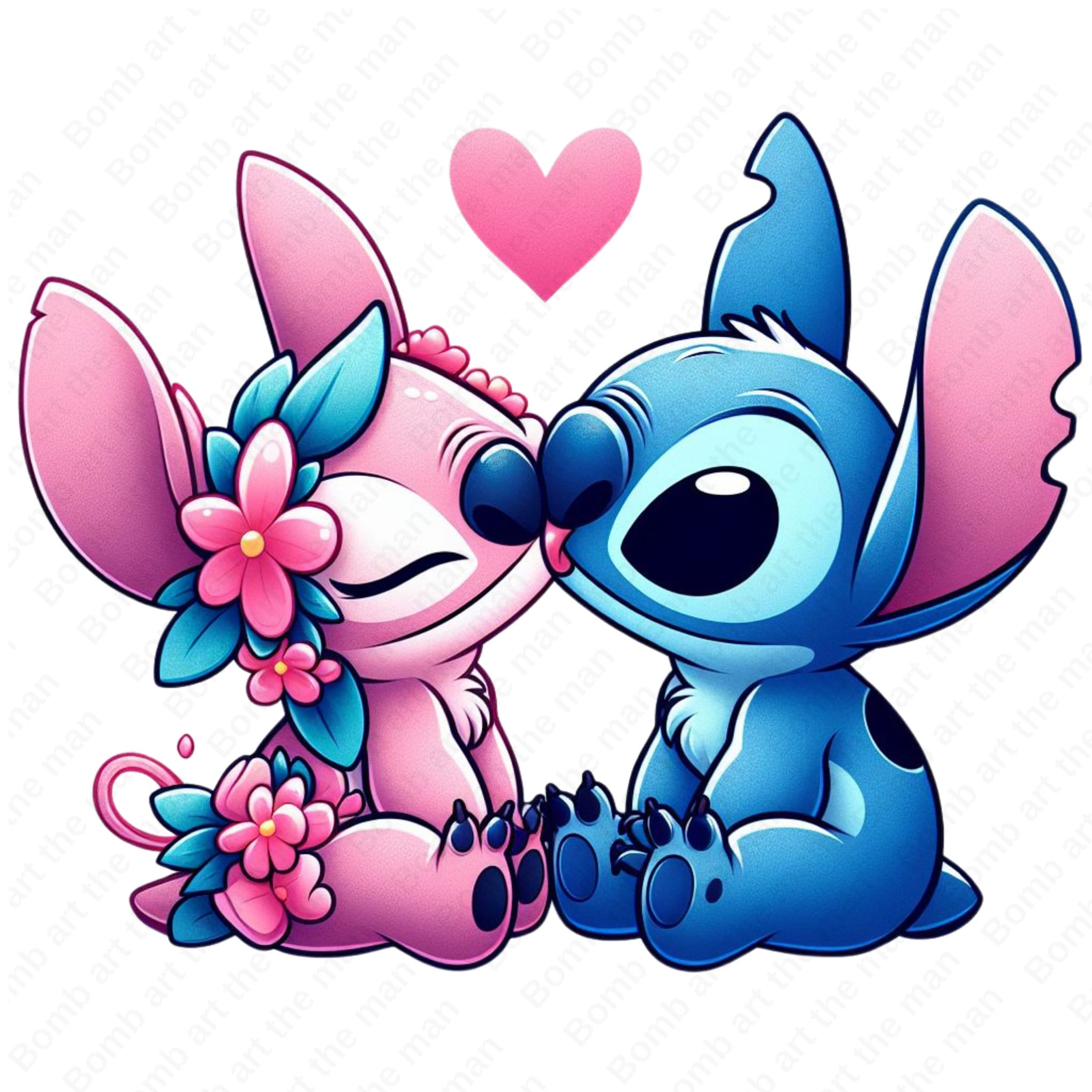 Stitch and Angel Png, Stitch and Angel Clipart, Stitch Love Design - Etsy